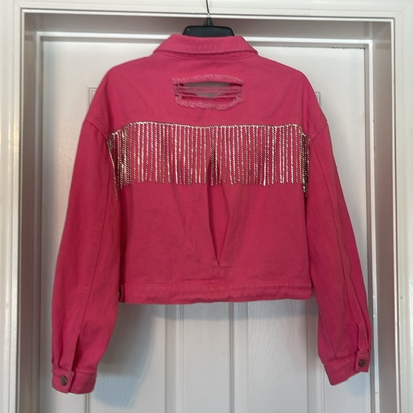 Jackets & Coats | Pink Denim Rhinestone Cowgirl Jacket With Rhinestone ...